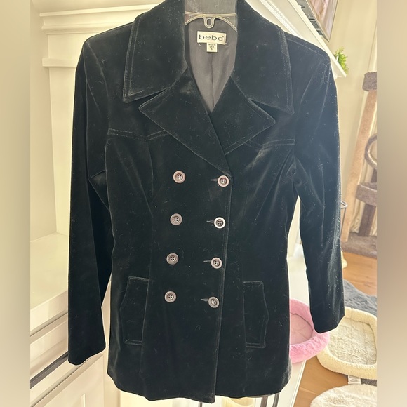 bebe | Jackets & Coats | Bebe Velvet Blazer Black | Poshmark